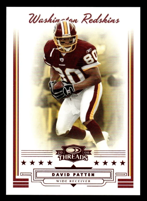 2006 DONRUSS THREADS #98 David Patten rouge SP #d 114/150 ! Redskins ...