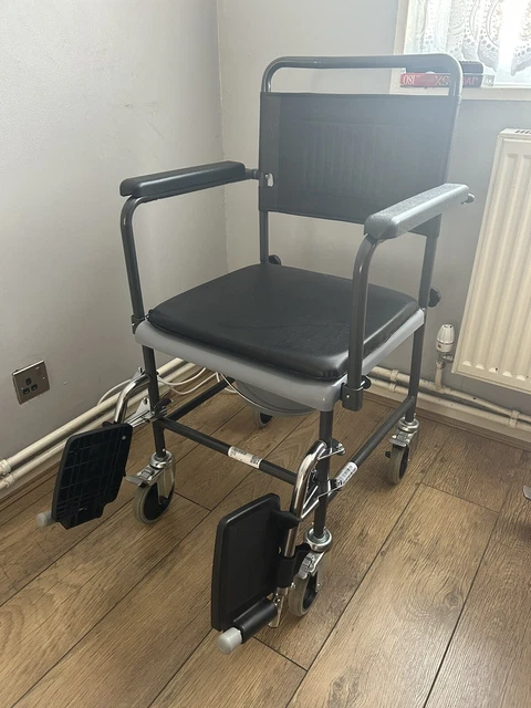 MOBILE WHEELED GLIDEABOUT toilet commode chair wheelchair with ...