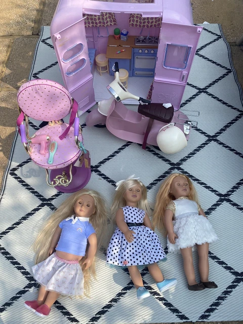 OUR GENERATION CAMPER van Salon Doll Bundle £120.00 - PicClick UK