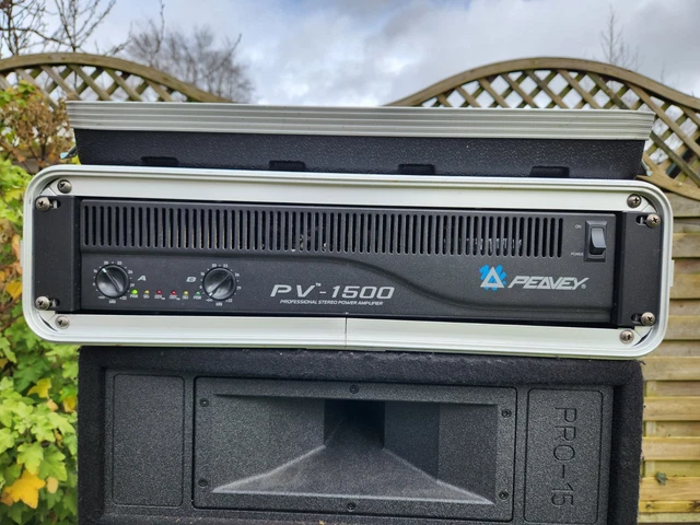 PEAVEY PV-1500 PROFESSIONAL Power Amplifier With Case (Rack Mountable ...
