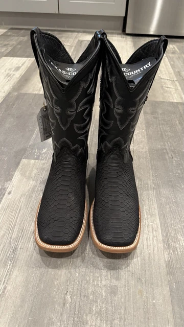 BRAND NEW! EXOTIC Black Python Cowboy Boots Mens Size 10 £189.21 ...
