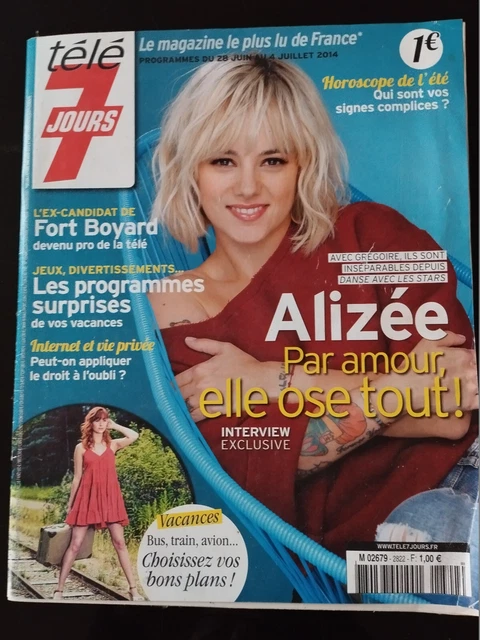 B)TÉLÉ 7 JOURS 28/06/2014; Interview Alizée/ Fort Boyard/ Kendji/ Alice ...