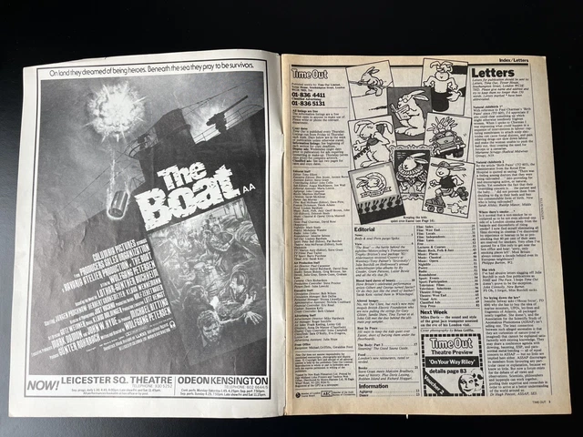 TIME OUT MAGAZINE: Issue 607. April 1982. Gilbert and George Cover £9. ...