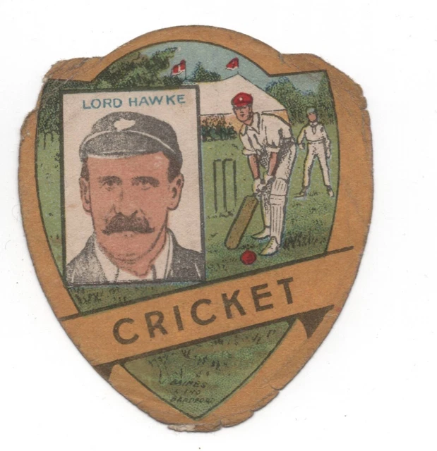 (GD4054) JOHN BAINES Cricket Card Shield, Cricketer LORD HAWKE c1915 £9 ...
