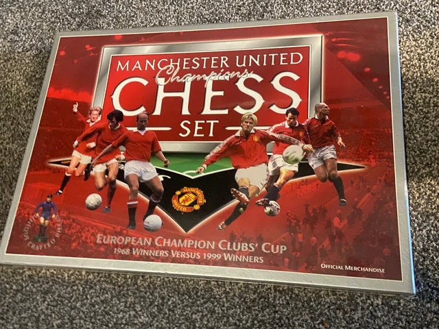 MANCHESTER UNITED CHAMPIONS Chess Set Board Game - 1968 vs 1999 Winners ...