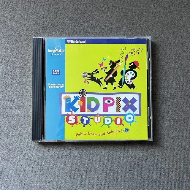 KID PIX STUDIO CD ROM for Windows & Mac Broderbund 1996 Paint Draw And ...