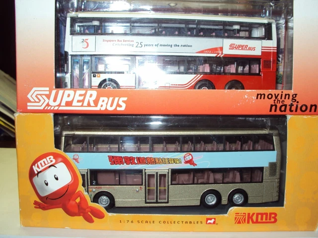 2 X CORGI HONG KONG BUS 1:76 SUPERBUS VOLVO OLYMPIAN 43219 + KMB DENNIS ...