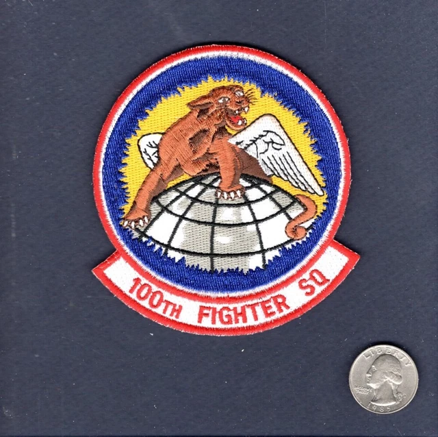 ORIGINAL 100TH FS RED TAILS AL ANG USAF F-16 Falcon Fighter Squadron ...