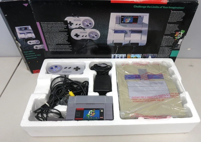 SUPER NINTENDO SNES Console System Complete In Box CIB Super Mario ...