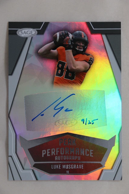 LUKE MUSGRAVE - 2023 Sage High Series Peak Performance Autograph Silver ...