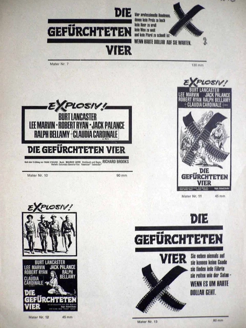 DIE GEFÜRCHTETEN VIER - Claudia Cardinale - Burt Lancaster ...