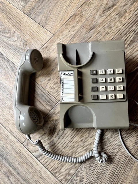 GENUINE RETRO VINTAGE Home Corded telephone British Telecom Collectible ...