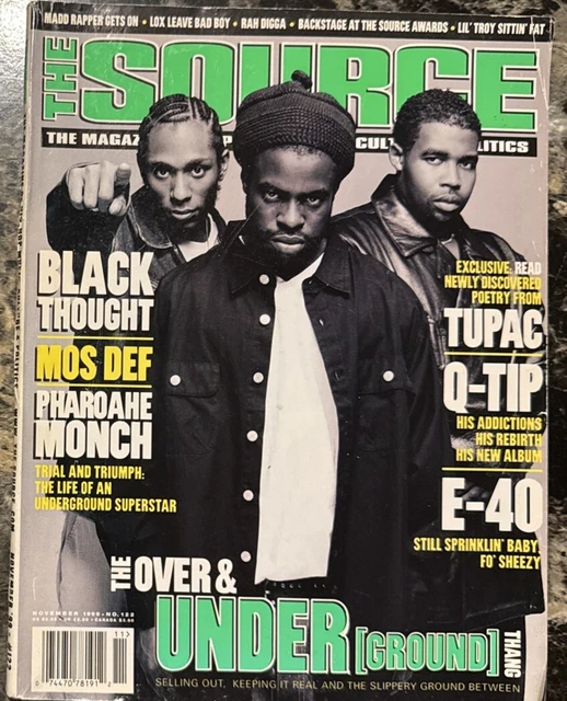 THE SOURCE MAGAZINE #122 Black Thought, Pharoah Monch, Mos Def Nov. ‘99 ...