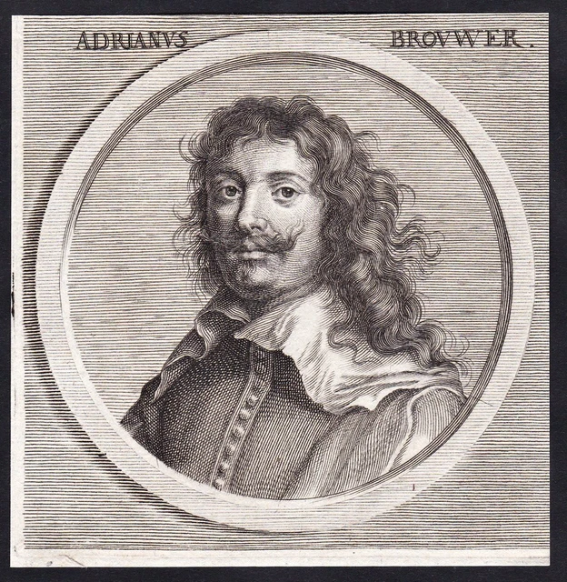 ADRIAEN BROUWER FLEMISH painter Baroque baroque copper engraving ...