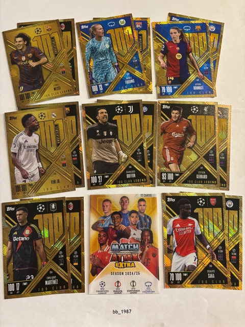 TOPPS - UEFA CL Match Attax EXTRA 2024/2025 (24/25) - 100 Club Cards ...