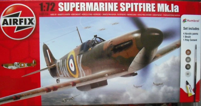 SUPERMARINE SPITFIRE Mk.1a + 1:72 SCALE SET by AIRFIX +++ £12.00 - PicClick UK