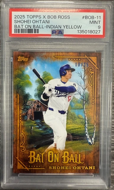 2025 BOB ROSS X Topps Shohei Ohtani Bat On Ball Indian Yellow 08 /25 ...