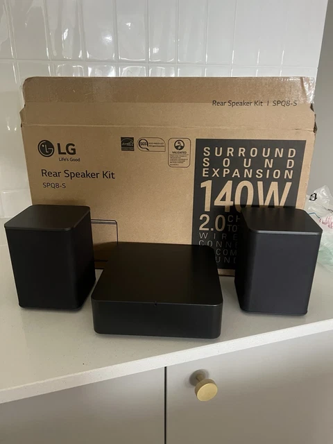 LG SPQ8-S 140W 2.0 Channel Wireless Rear Speaker Kit ,Class-D Amplifier ...
