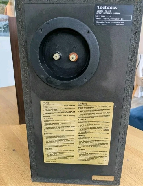 TECHNICS SB-R2 VINTAGE Speakers Pair (c.1979) Linear Phase 3-Way ...