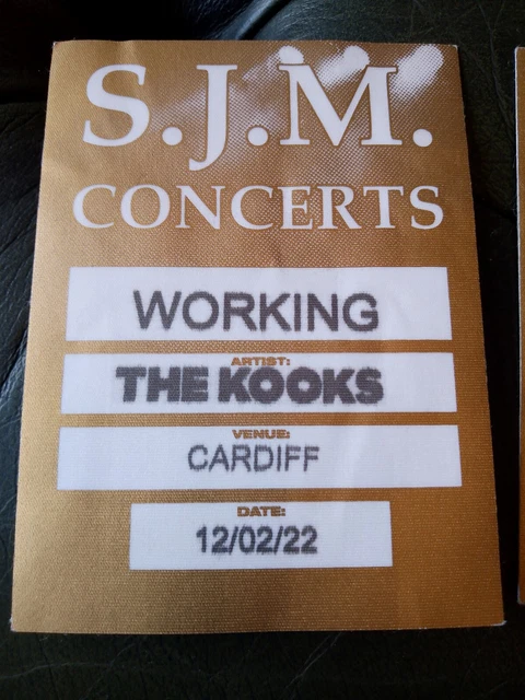 3 THE KOOKS backstage crew unused sticky passes £11.86 - PicClick UK