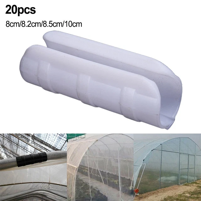 PACK DE 20 pinces de tuyauterie pour filet de film de serre cerceau de tunnel et EUR 18,34 ...