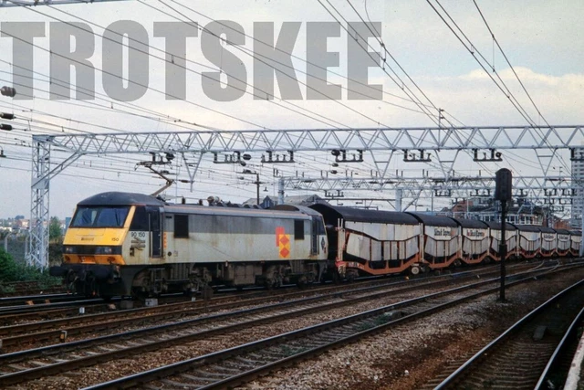 35MM SLIDE BR British Rail Electric Loco Class 90 90150 1993 Stratford ...