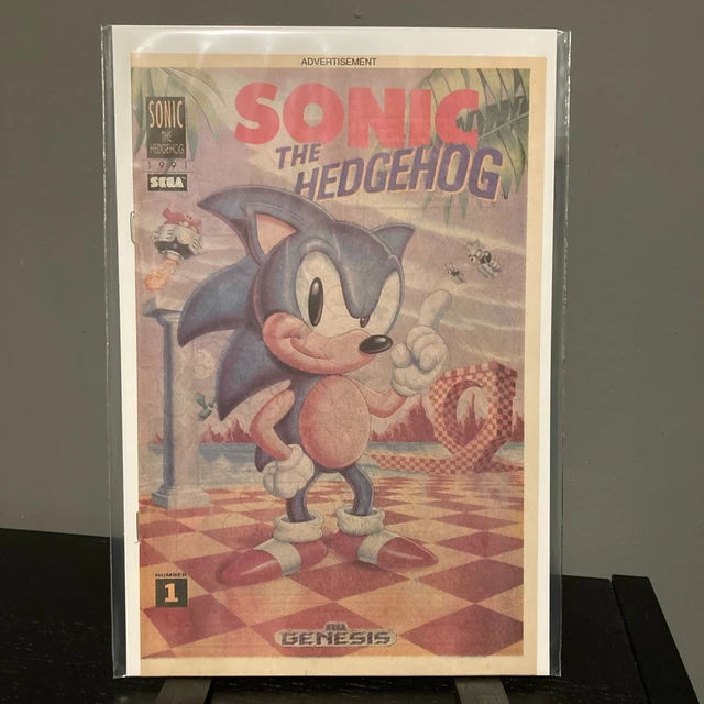 SONIC THE HEDGEHOG Promotional Insert Comic Supplement (1991) SEGA Dr ...