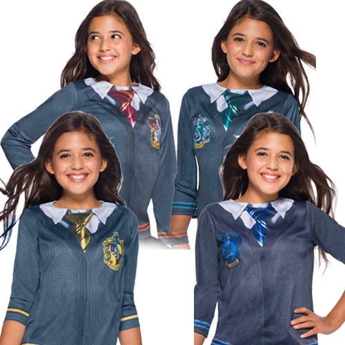 HARRY POTTER TOP Girls Fancy Dress Uniform Kids World Book Day Costume ...
