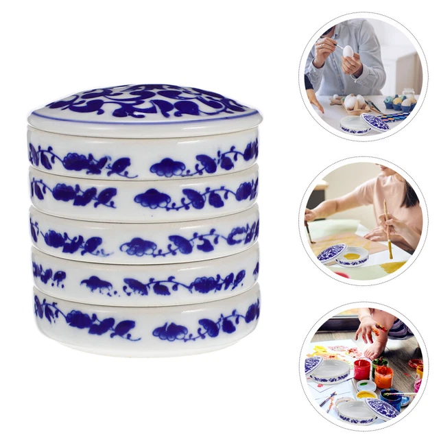 PLATE PAINT TRAY Palette Five Layer Space-saving Pigment Mixing Child £ ...