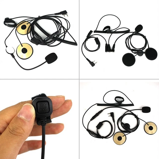 HIGH FIDELITY HELMET Earpiece Headset Mic for BAOFENGfor Finger PTT £30 ...