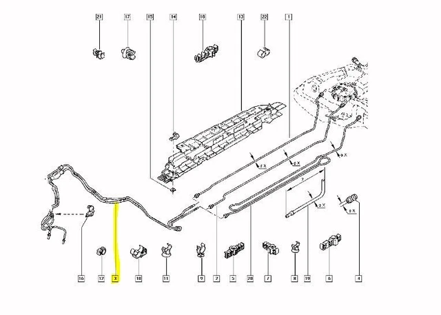TUYAU D’ALIMENTATION CARBURANT Original Renault Clio 3 1.5 dCi ...