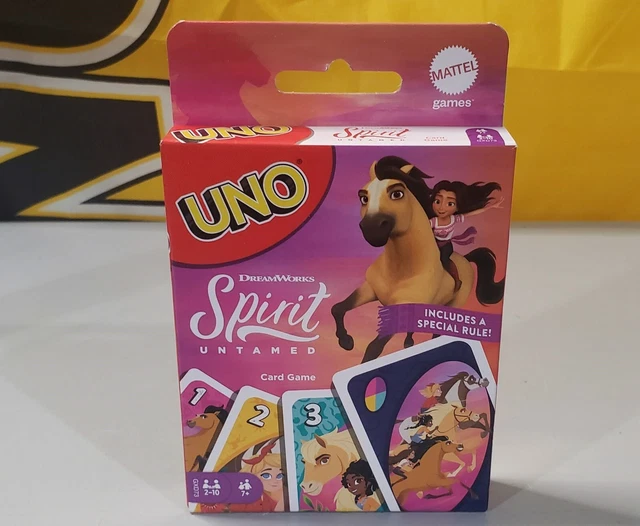 MATTEL SPIRIT UNTAMED UNO DreamWorks Matching Card Game Featuring 112 ...