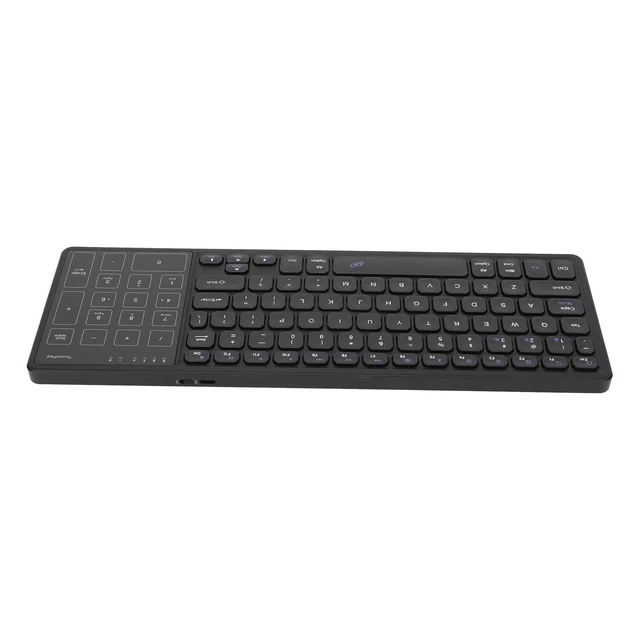 (BLACK)AIRSHI TOUCHPAD KEYBOARD Plug And Play Wireless Keyboard With ...