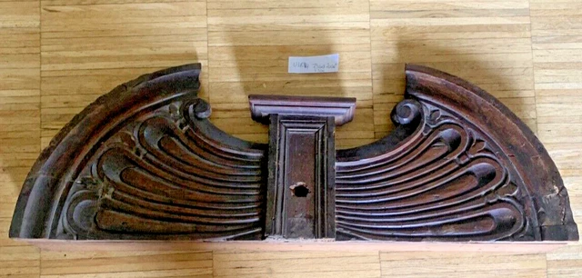 ANTICA CIMASA INTAGLIATA FREGIO IN LEGNO SOPRA-PORTA 95x33cm. EUR 120 ...