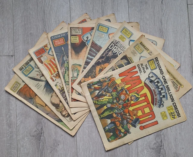 2000AD COMIC BUNDLE Early 80s Judge Dredd Poor Condition See Pics £6.50 ...