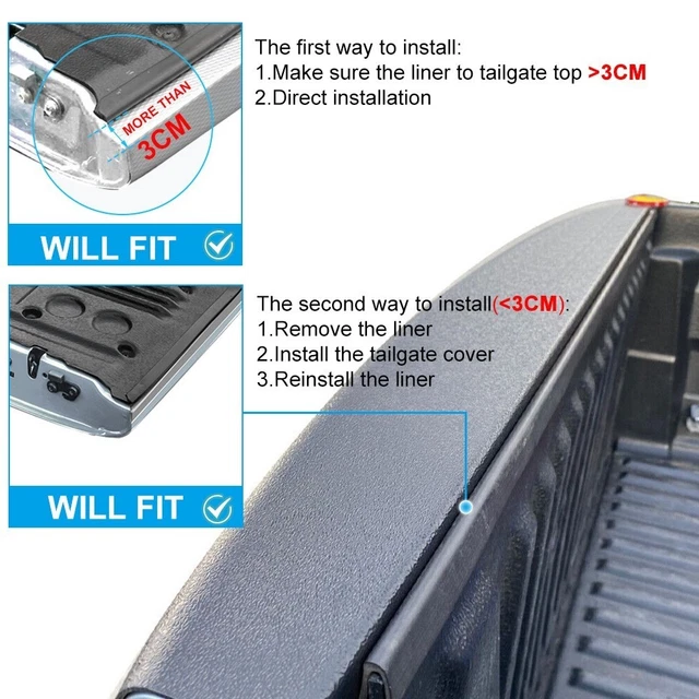 FOR ISUZU D Max 2025-2026 Textured Tail Gate Top Cover Rail Armor Guard ...