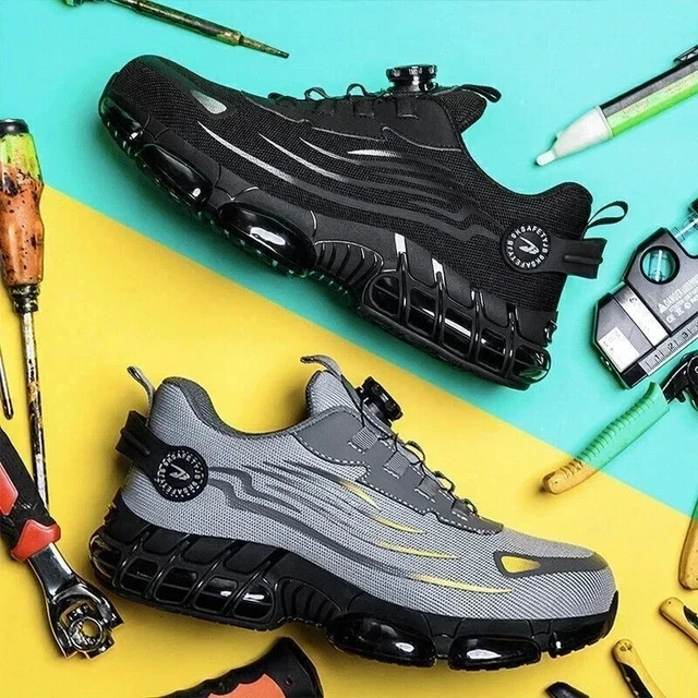 SAFETY TRAINERS SAFETY Shoes Steel Toe Cap Trainers Work Shoes Men ...