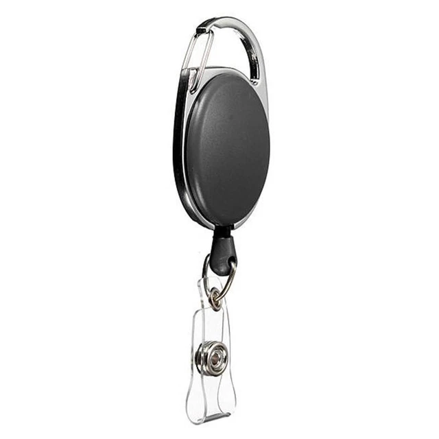 RETRACTABLE REEL PULL Key Id Card Badge Tag Clip Holder Carabiner StyWW ...
