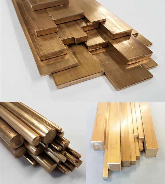 BRASS BAR ROD Solid Section Turning and Milling CZ121 Stock Metal ...