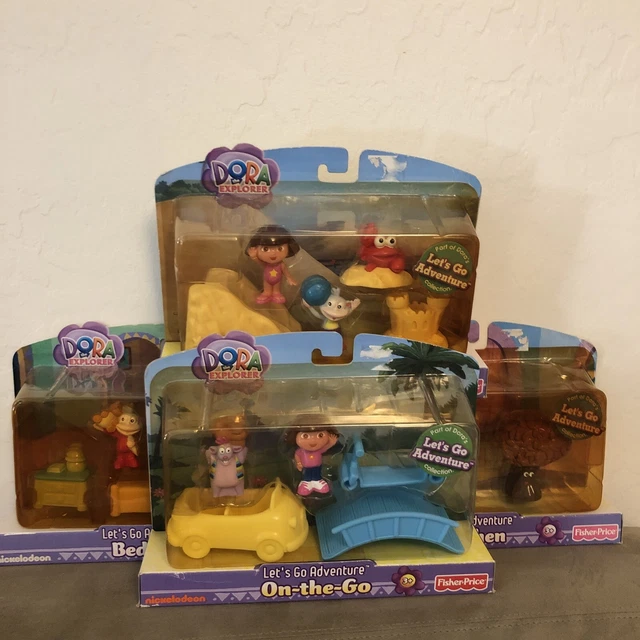 DORA THE EXPLORER Let's Go Adventure Playset LOT OF FOUR NEW - Yellowed ...