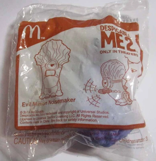 MCDONALDS DESPICABLE ME 2 EVIL MINION NOISEMAKER Happy Toy MINT 2013 ...