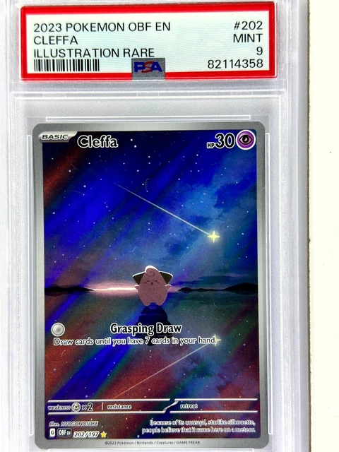 POKÉMON TCG CLEFFA Obsidian Fames Illustration Rare PSA 9 Graded EUR 21 ...