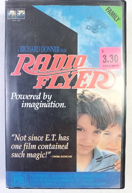 RADIO FLYER VHS. Elijah Wood Big Box Case Ex-Rental 1992. Very Good ...