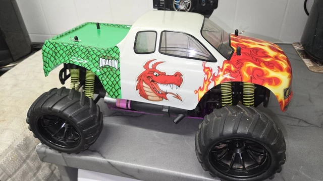 NITRO RC CAR And Transmitter, Complete With Shell 1/10 Scale £16.32 ...