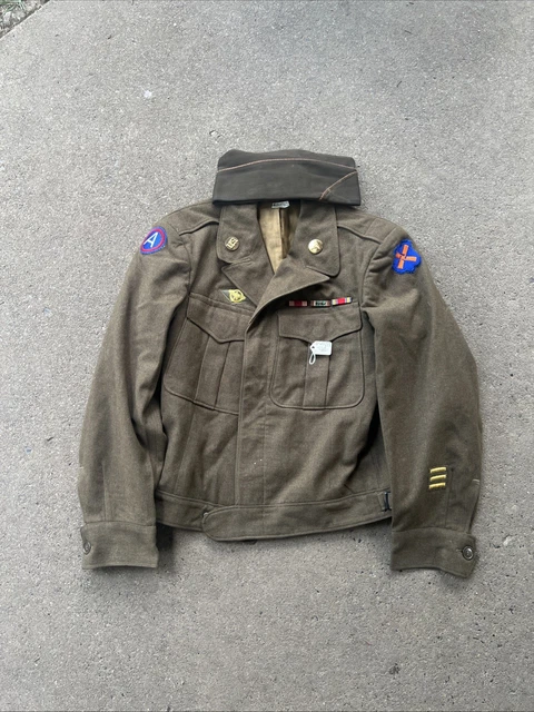 WW2 US ARMY Medical ETO Enlisted Men’s Ike Jacket With Overseas Cap ...