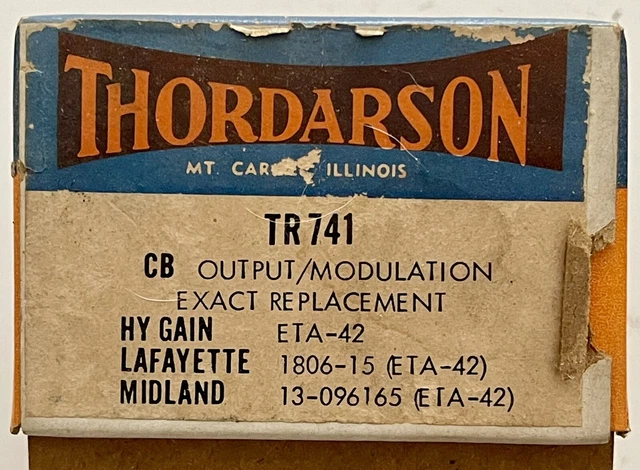 THORDARSON TR741 CB Output Modulation Hy Gain Lafayette Midland Radio ...