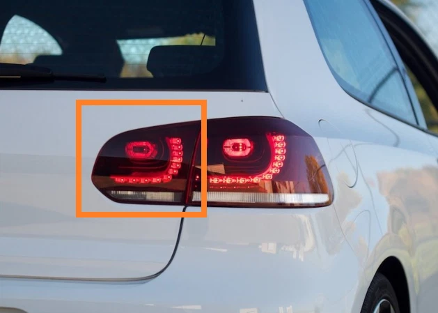 GENUINE VW GOLF R Line Cherry Red Tinted Led Tail Lights Euro Inner ...