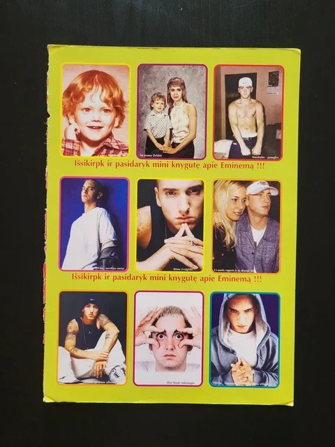FEUILLE DE CARTES en carton Eminem A4 langue lituanienne EUR 8,62 ...