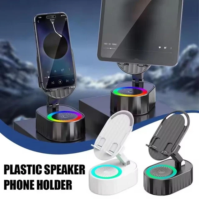360° ROTATING MOBILE Phone Holder Wireless Bluetooth Speaker for Home ...