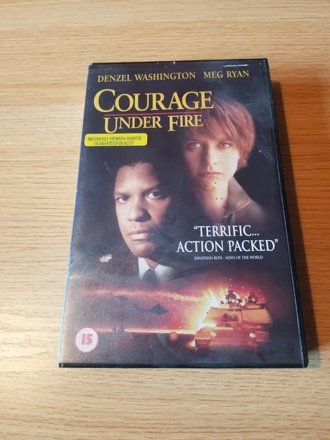 COURAGE UNDER FIRE VHS Tape Denzel Washington Meg Ryan Rare Big Box Ex ...